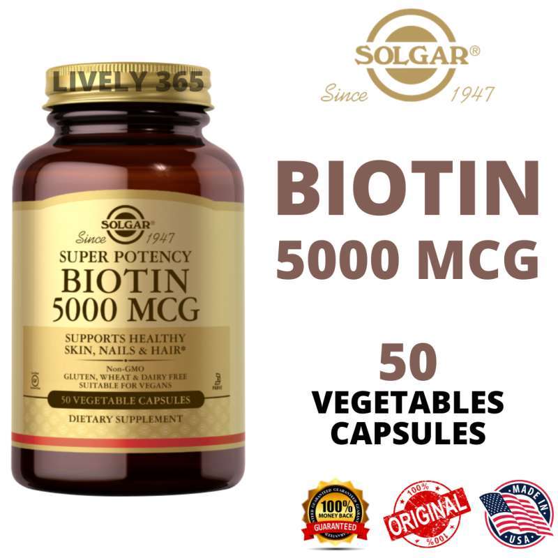 Jual Solgar | Biotin 5000 mcg | 50 Vegetable Capsules di Seller Lively ...