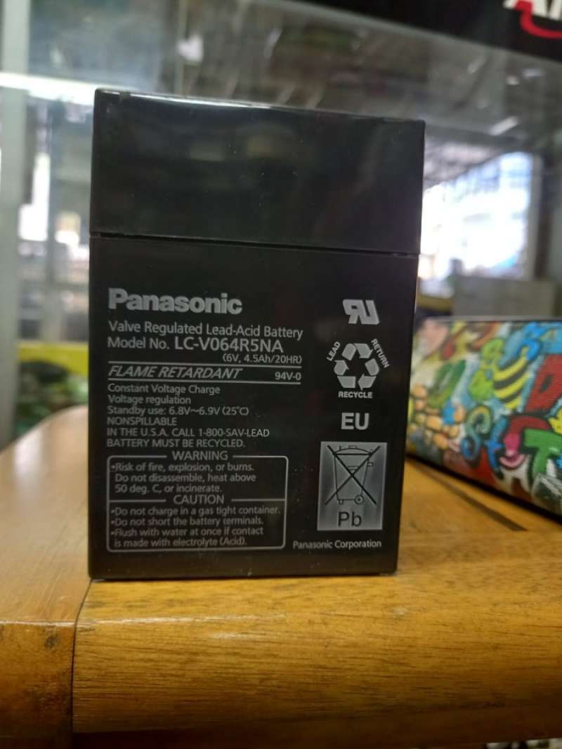 Jual Baterai Aki / Accu Kering 6V 4,5AH Tipe LC-V064R5NA Merk Panasonic ...