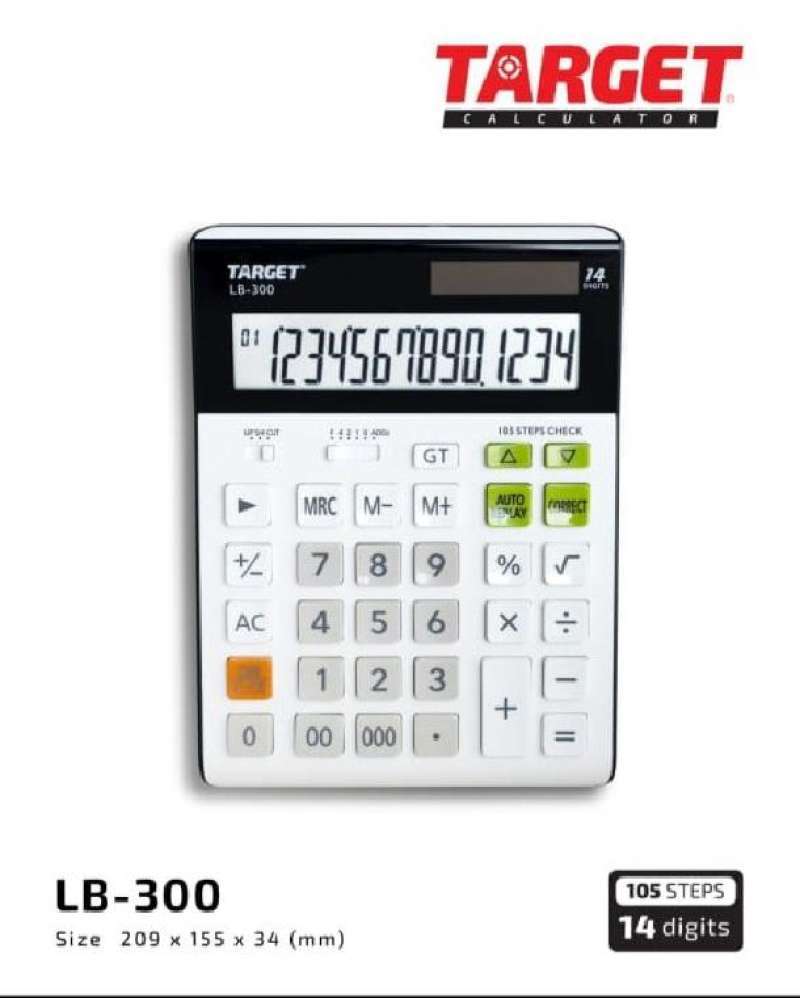 Jual KALKULATOR TARGET LB-300 14 DIGITS di Seller Aneka Stationery ...
