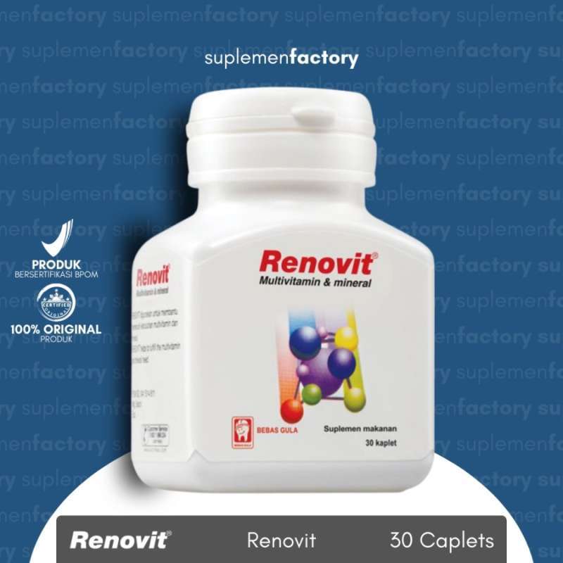 Jual Renovit 30 Kaplet Multivitamin & Mineral di Seller Suplemen ...