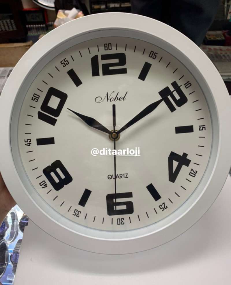 Jual Jam Dinding Nobel 565 Diameter 25cm Putih Di Seller Briellee_shop ...