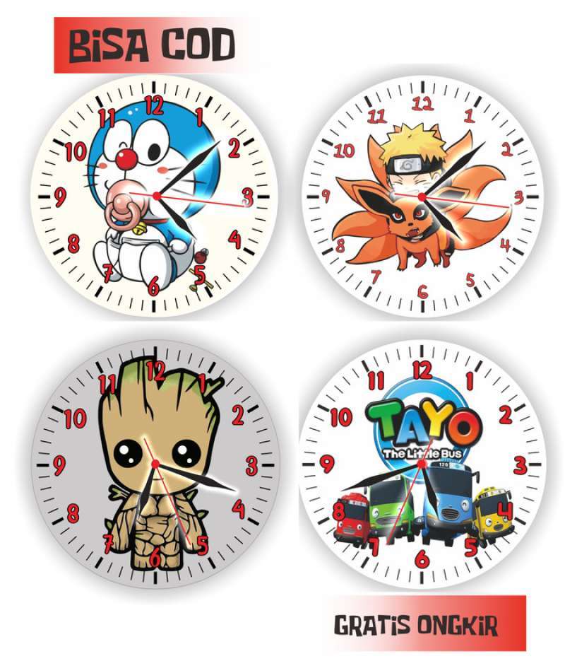 Jual Jam Dinding Gambar Kartun Lucu Di Seller Briellee_shop - Wanasari ...