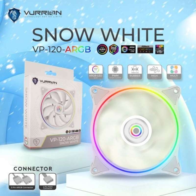 Jual FAN / FAN CASING / FAN COOLER - VURRION SNOW WHITE FAN ARGB di Seller hanskomputer - Mangga ...