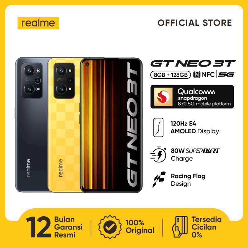 Jual realme GT Neo 3T 8/128GB [80W SuperDart Charge | Snapdragon 870 5G Chipset | 120Hz E4 ...