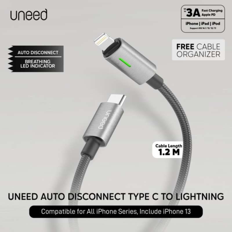 Jual Kabel Tipe C ke Lightning Fast Charging to X UNEED WAVE Murah di Seller IsGone - Kapuk ...