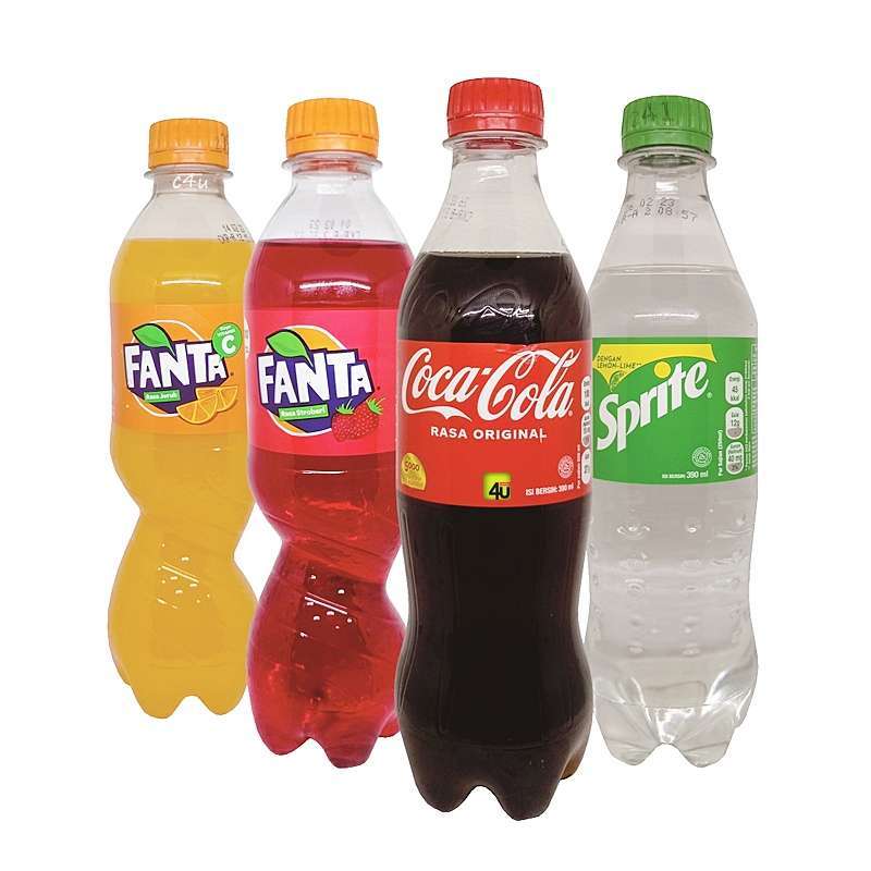 Jual Coca Cola, Sprite, Fanta - Carbonated Drink - 390ml Rtd Botol - Fanta Merah Di Seller ...
