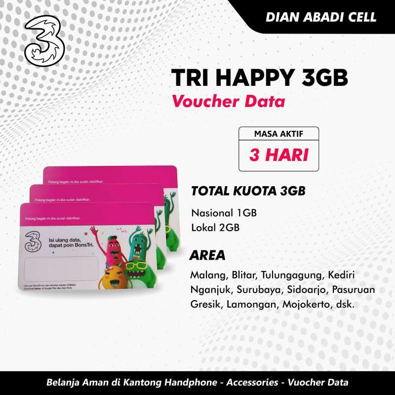 Jual Voucher Tri 3 Gb 3 Hari Spesifikasi Original, Murah & Diskon Harga ...