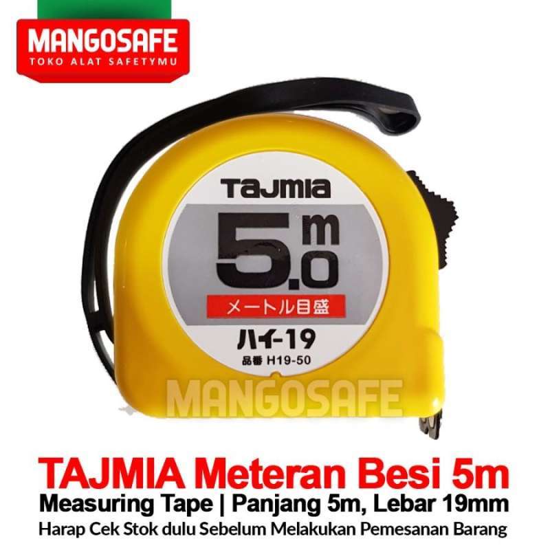 Jual Tajmia Meteran Gulungan Besi 5m Measuring Tape 5 Meter Hi Lock ...