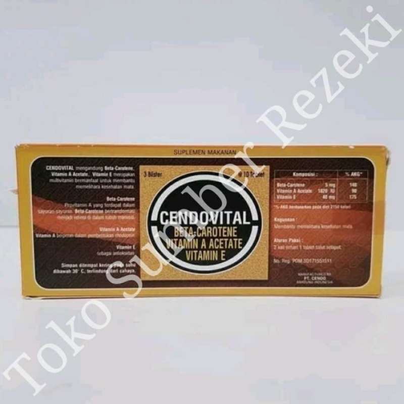 Promo Cendovital Obat Mata Vitamin Vit A B Beta Carotene Nutrisi Box ...