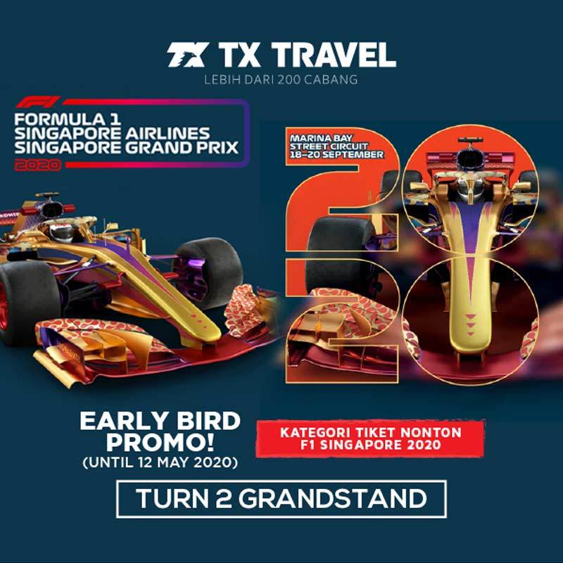 Jual TX Travel F1 Singapore Turn 2 Grandstand E-Ticket - - di Seller TX ...