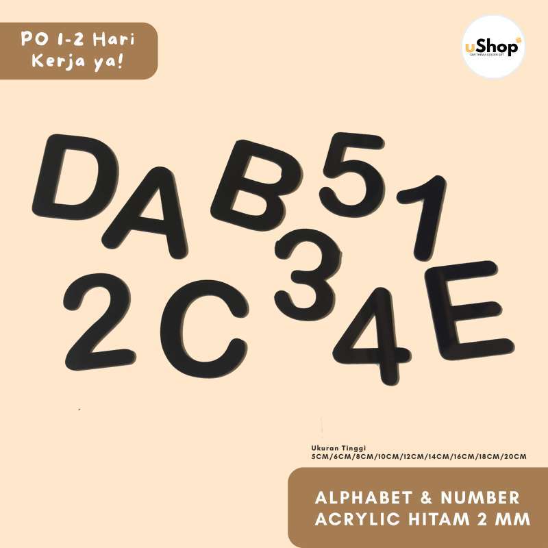 Jual Huruf Timbul Akrilik Alfabet Angka | Hiasan Dinding Dekorasi ...
