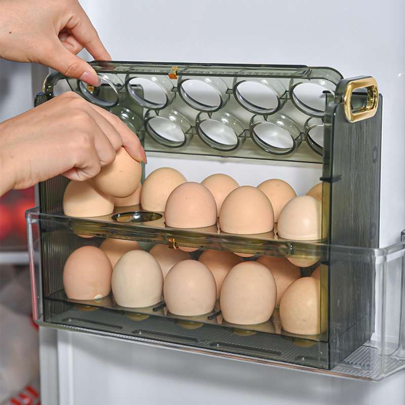 Promo Egg Tray Egg Fresh Storage 30 Grid Egg Holder for Fridge Table ...