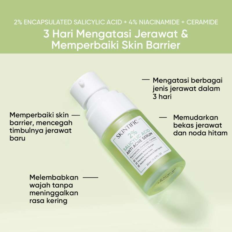Jual SKINTIFIC 2% Salicylic Acid Anti Acne Serum - Serum Jerawat di ...