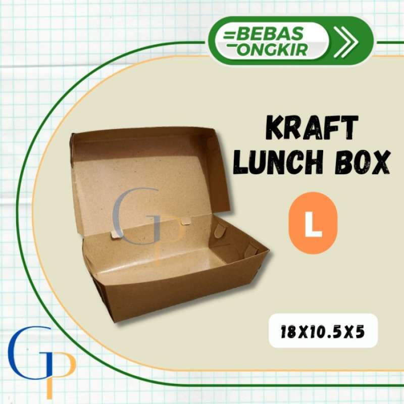 Jual Paper Lunch Box Ukuran L Bahan Kraft/ Lunch Box Ramah Lingkungan ... Jual Paper Lunch Box Ukuran L Bahan Kraft/ Lunch Box Ramah Lingkungan ...