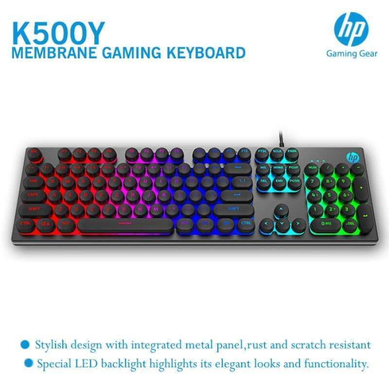 Jual HP K500Y Membrane Backlight Rainbow USB Wired Gaming Keyboard di ...