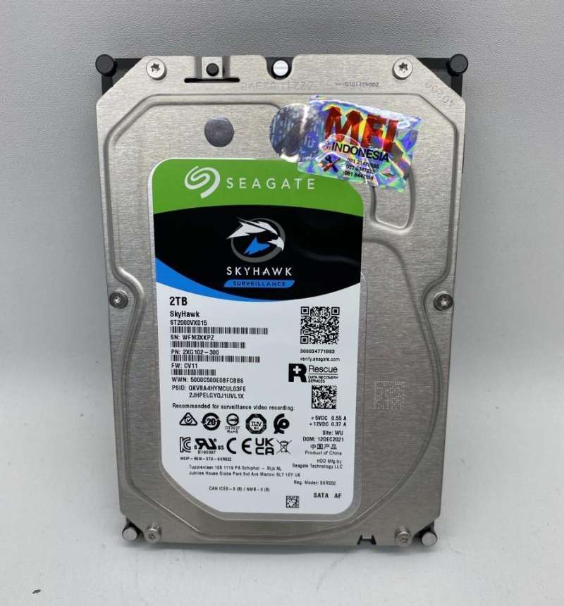 Jual Seagate SkyHawk 2TB CCTV HDD Hardisk Internal 3.5 SATA3 GARANSI ...