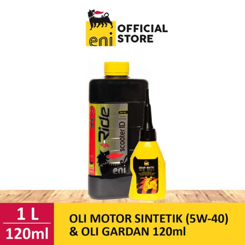 Jual Eni I-Ride Moto Scooter Id 5W-40 (1L) + Oli Gardan (120Ml) Oli ...