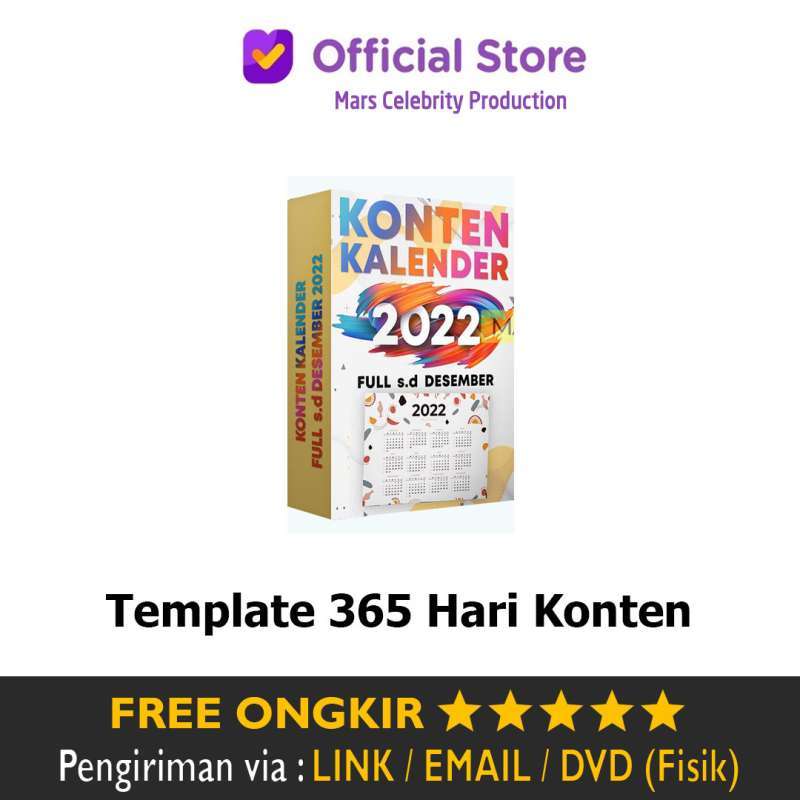Jual Paket Premium Template 365 Hari Konten Kalender V3 1 Tahun Desain ...