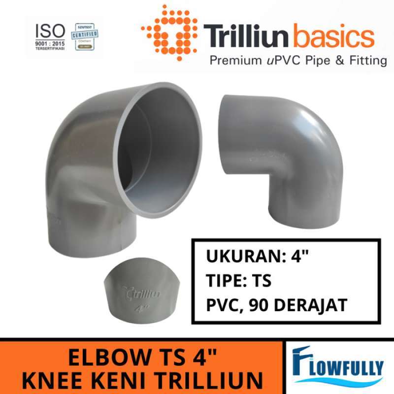 Jual ELBOW TS 4 INCH TRILLIUN AW PVC KNEE KNIE KENI L 4 DIM POLOS di ...