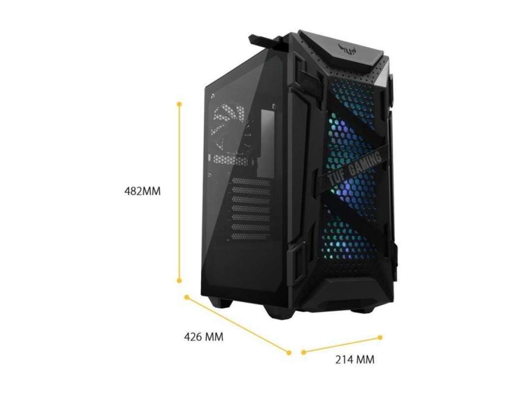Jual Asus Tuf Gaming Gt301 Honeycomb Tempered Glass Mid-tower Compact ...