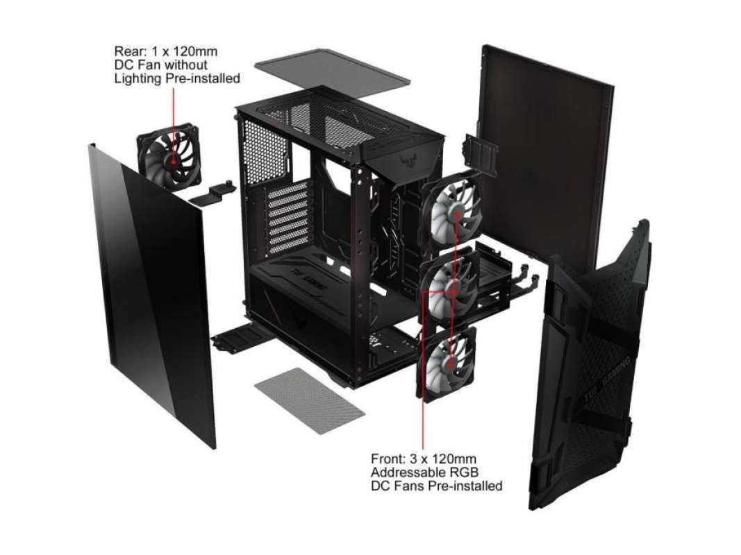 Jual Asus Tuf Gaming Gt301 Honeycomb Tempered Glass Mid-tower Compact ...