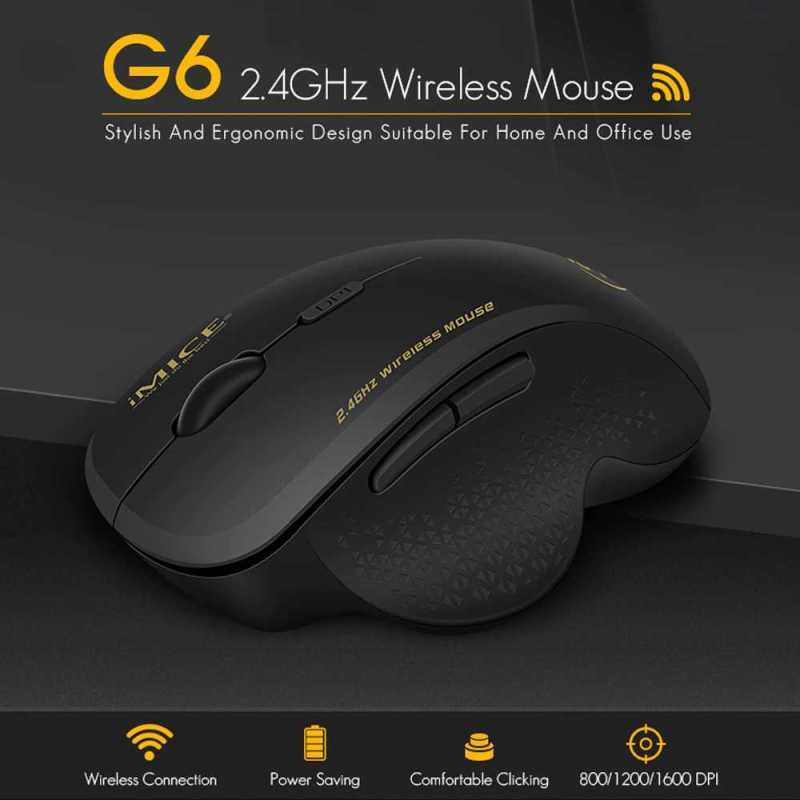 Jual GLO - iMice Wireless Gaming Mouse Ergonomic 1600 DPI Silent ...