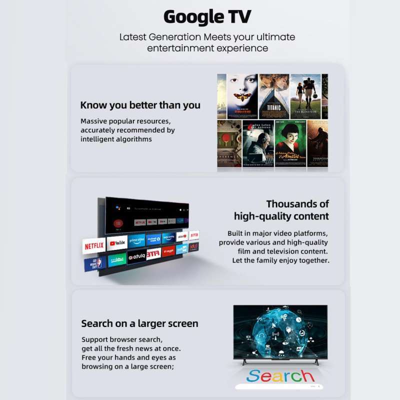 Promo Hisense 65a6500h 65 Inch 4k Uhd Google Tv-hands Free Voice ...