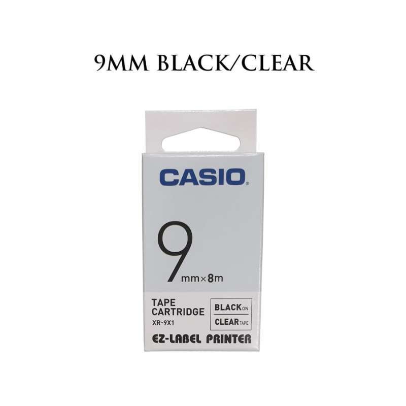 Jual Pita Casio Ez Label Printer 9mm Black On Clear Xr-9x1 Di Seller ...