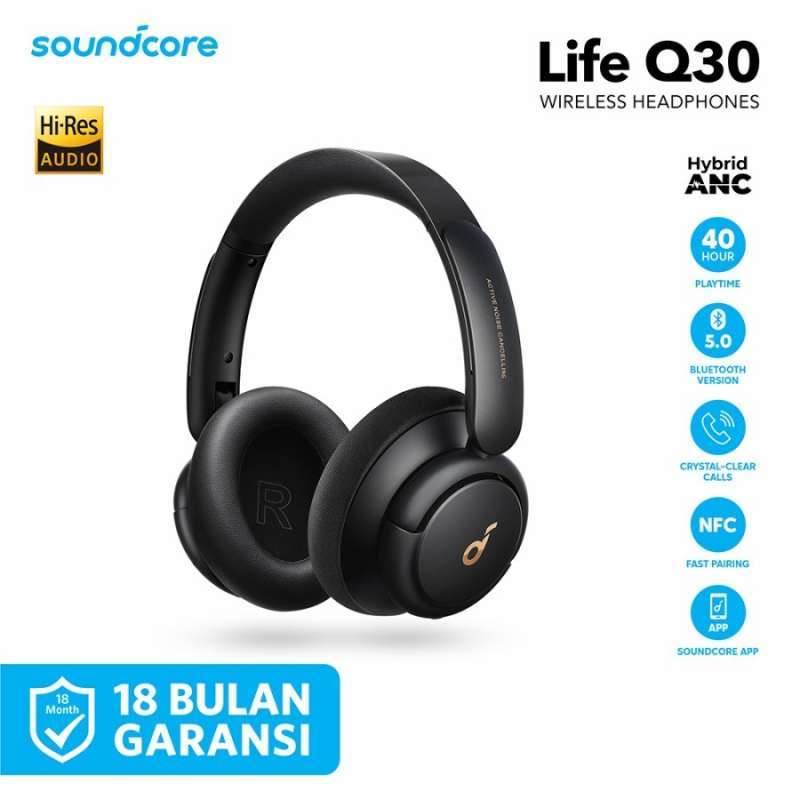Jual Headphone Anker Soundcore Life Q30 Bluetooth ANC Hi-Res NFC (A3028H11) di Seller DBklik ...