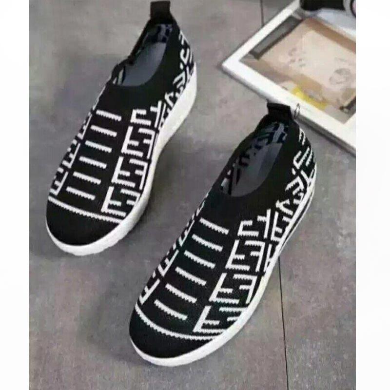 Jual Sepatu Trendi Snake Tipe batik Bergaris Sneakers Shoes - 00 White ...