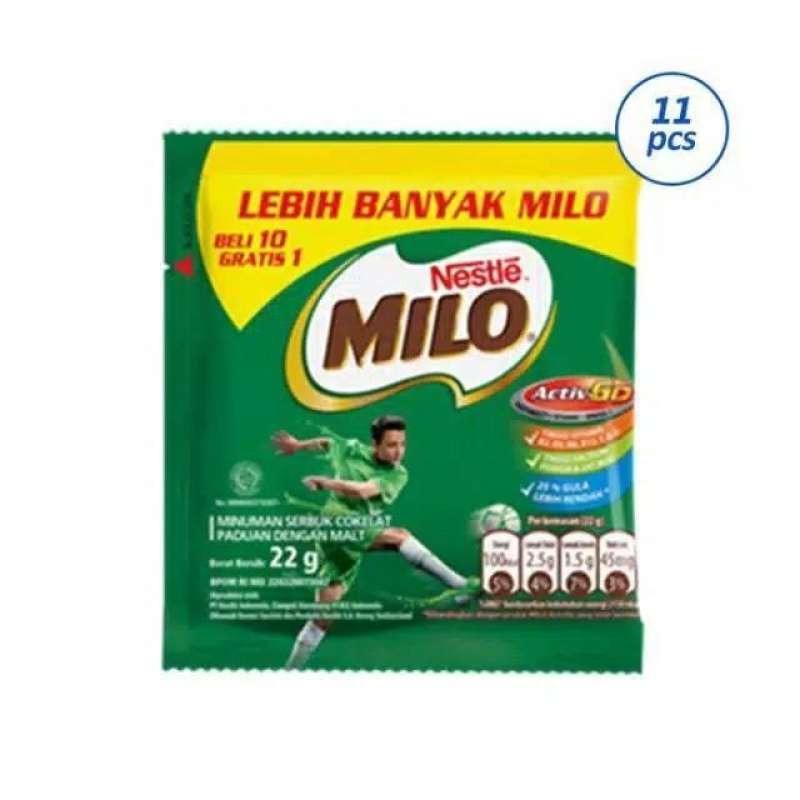 Jual Milo Activ Go Sachet 22 gr x 10 sachets (Gratis 1 sachet per ...