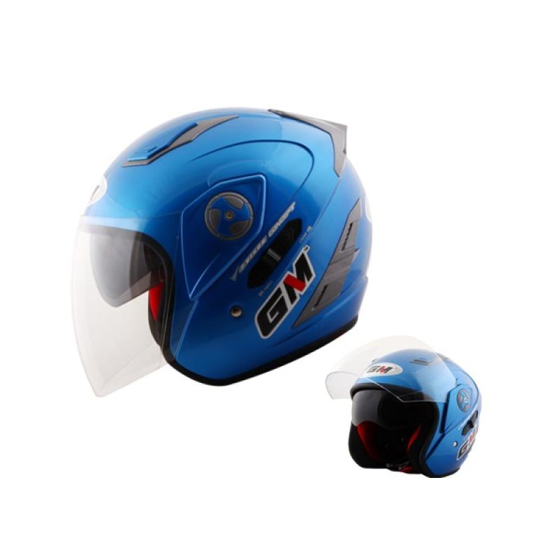 Jual Gm Interceptor Helm Half Face - L Blue Metallic Di Seller Aska ...