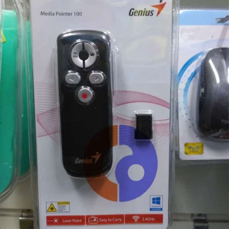 Jual Laser Pointer Presenter Power Point Genius Media Pointer 100 ...