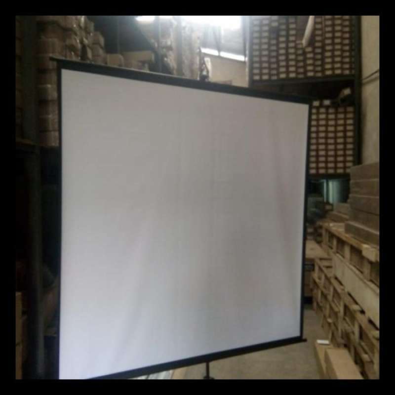 Promo ready layar projector 70inci tripod 178cm x 178cm top screen ...