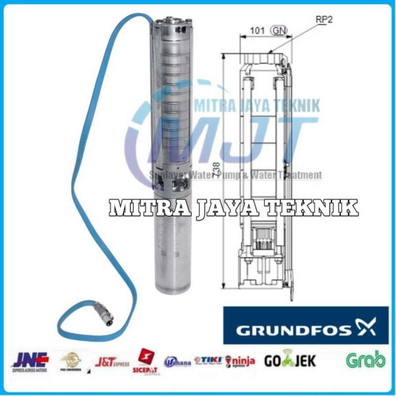 Jual Pompa Satelit Grundfos SP 9-10 + CTK 3Phase 2,2kw 4 Submersible pump di Seller Mitra Jaya ...
