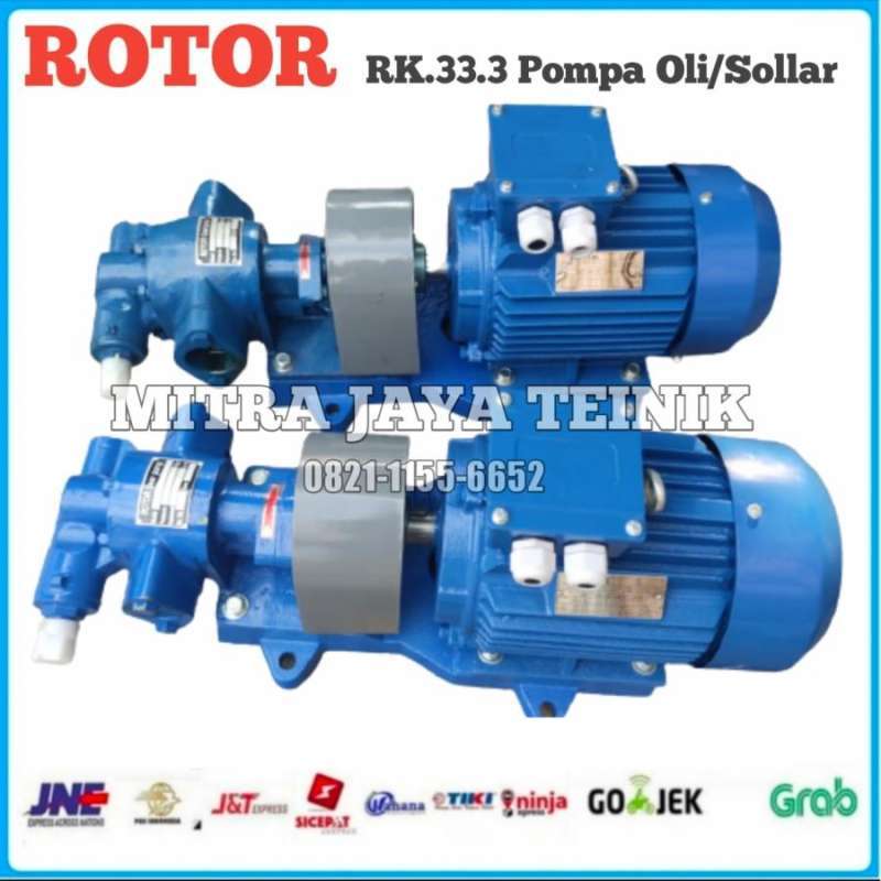 Jual Pompa Oli/Sollar ROTOR RK.33.3 Motor 2,2kw 3hp 3phase 1450rpm ...