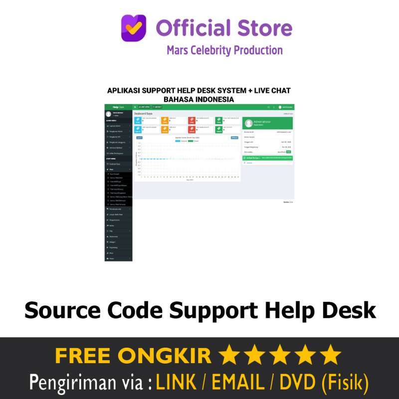 Jual Source Code Aplikasi Support System Atau Tiket Support Help Desk PHP Full Siap Pakai Ticket ...