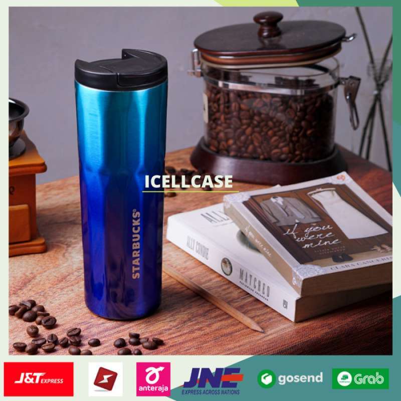 Jual TERJAMIN Tumblr Starbucks Blue Biru Gradient Termos Thermos ...