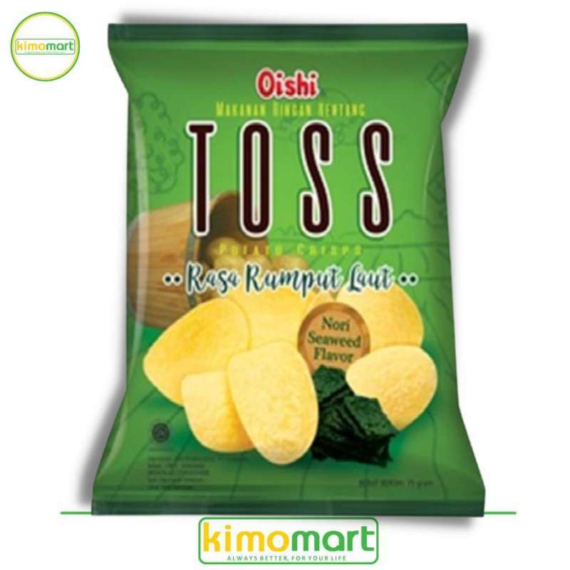 Jual [ Kimomart ] Oishi Toss Potato Crisps Rasa Rumput Laut 75 Gr Di