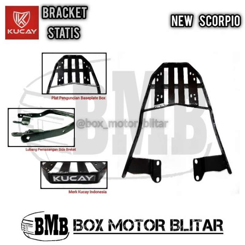 Jual Breket Bracket Behel Dudukan Box Motor Kucay Statis New Scorpio ...