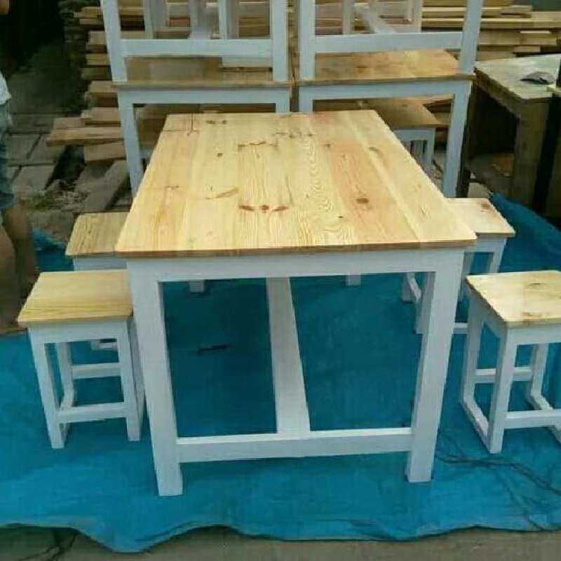 Jual Meja Makan 120x60x75cm, Meja Restoran Sudah Dicat Warna Di Seller ...