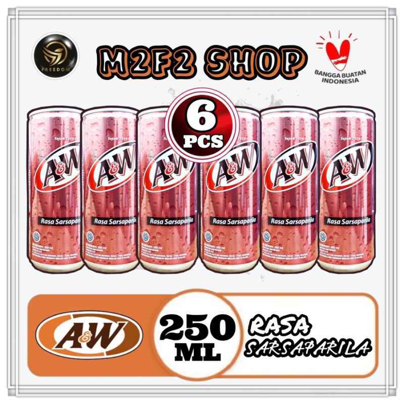 Promo AW | A&W Rasa Sarsaparila Kaleng | Can - 250 ml (Kemasan 6 Pcs ...