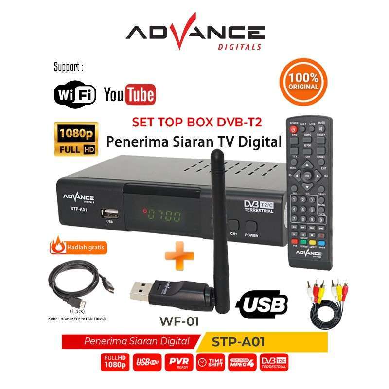 Promo Advance STP-A01 Set Top Box TV Digital Receiver Full HD/STB - STB ...