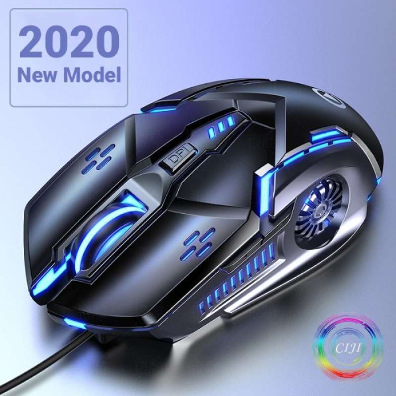 Jual CIJI Mouse Gaming Wired Desain Roda Dengan 7 Warna LED Model 6D ...