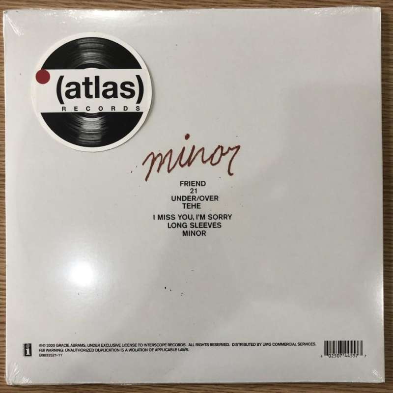 Jual Vinyl / Piringan Hitam Gracie Abrams - Minor Ep Di Seller Atlas ... Jual Vinyl / Piringan Hitam Gracie Abrams - Minor Ep Di Seller Atlas ...