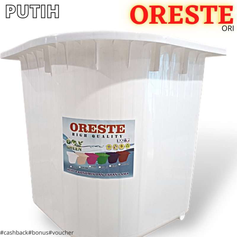 Promo Bak Mandi / Bak Air Sudut Bahan PVC ORESTE - Ori Putih Diskon 13% ...