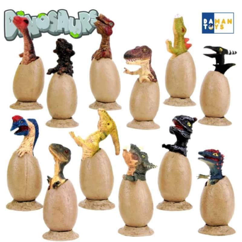 Jual Action Figure Dinosaurus Egg set 6 pcs Telur Dinosaurus Cake ...