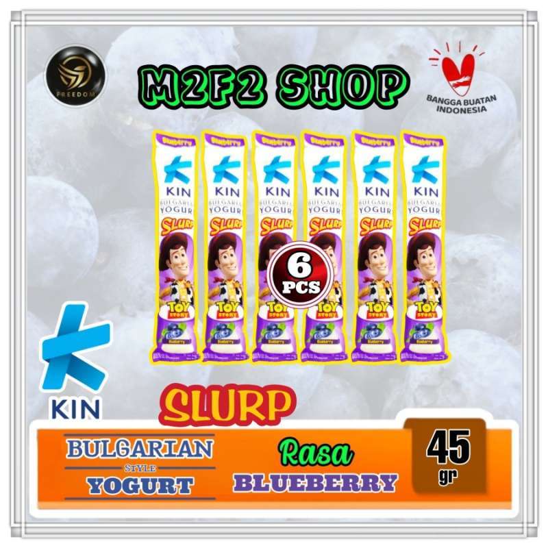 Jual KIN Bulgarian Yogurt SLURP Rasa Blueberry - 45 gr (Kemasan 6 Pcs ...