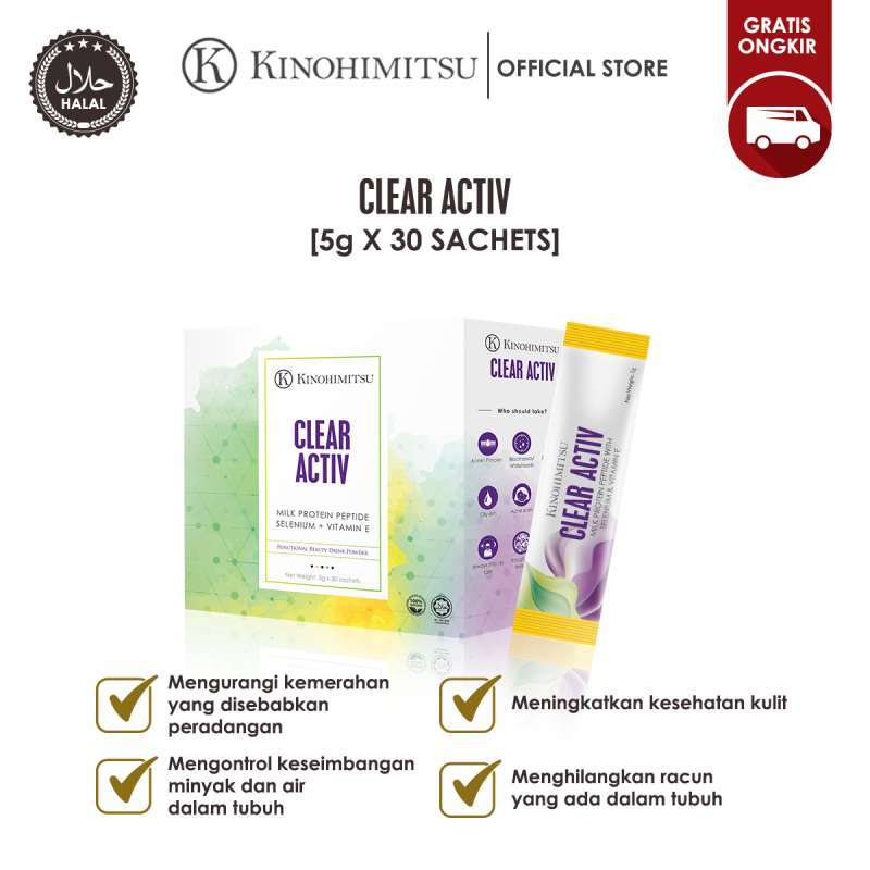 Promo Kinohimitsu Clear Activ Suplemen Kesehatan 5g X 30 Sachets Diskon ...