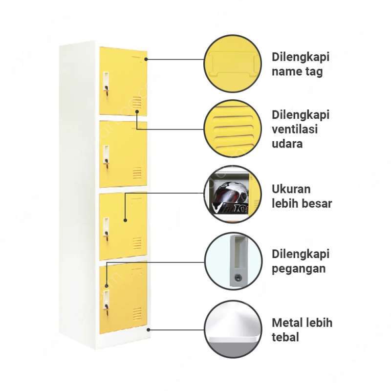 Jual Informa Lemari Loker Besi Besar Steel Locker Cabinet 4 Pintu ...